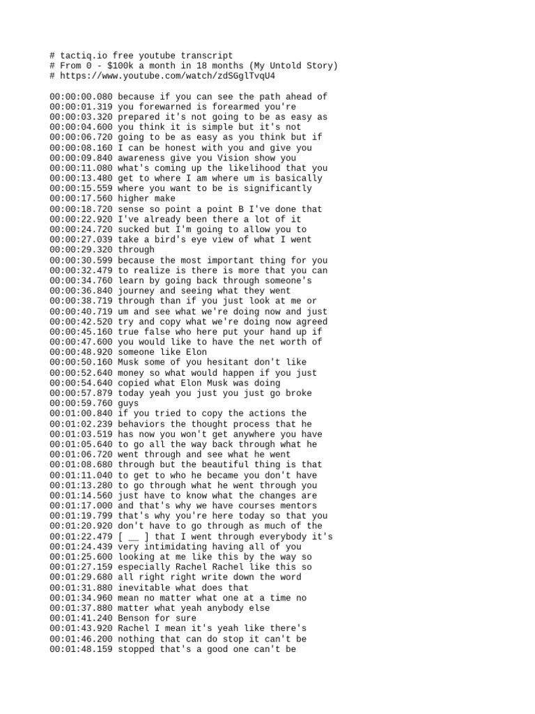 Tactiq Free Transcript zdSGglTvqU4 | PDF