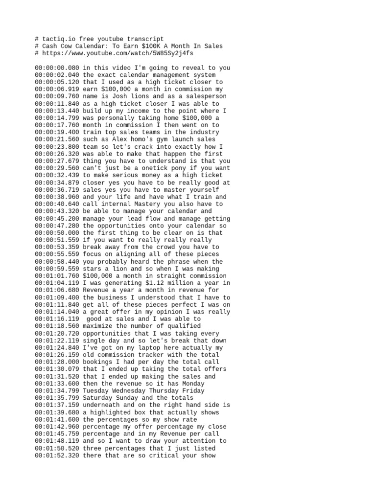 Tactiq Free Transcript 5W85Sy2j4fs | PDF