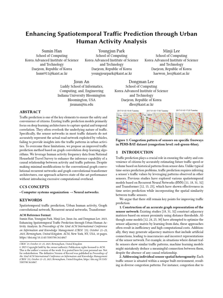 Enhancing Spatiotemporal Traffic Prediction Throug | PDF | Applied Mathematics