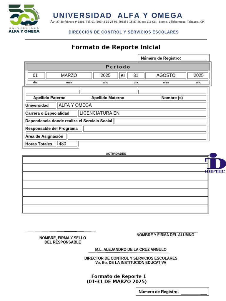 Formato de Reportes Mensuales | PDF | Escuelas