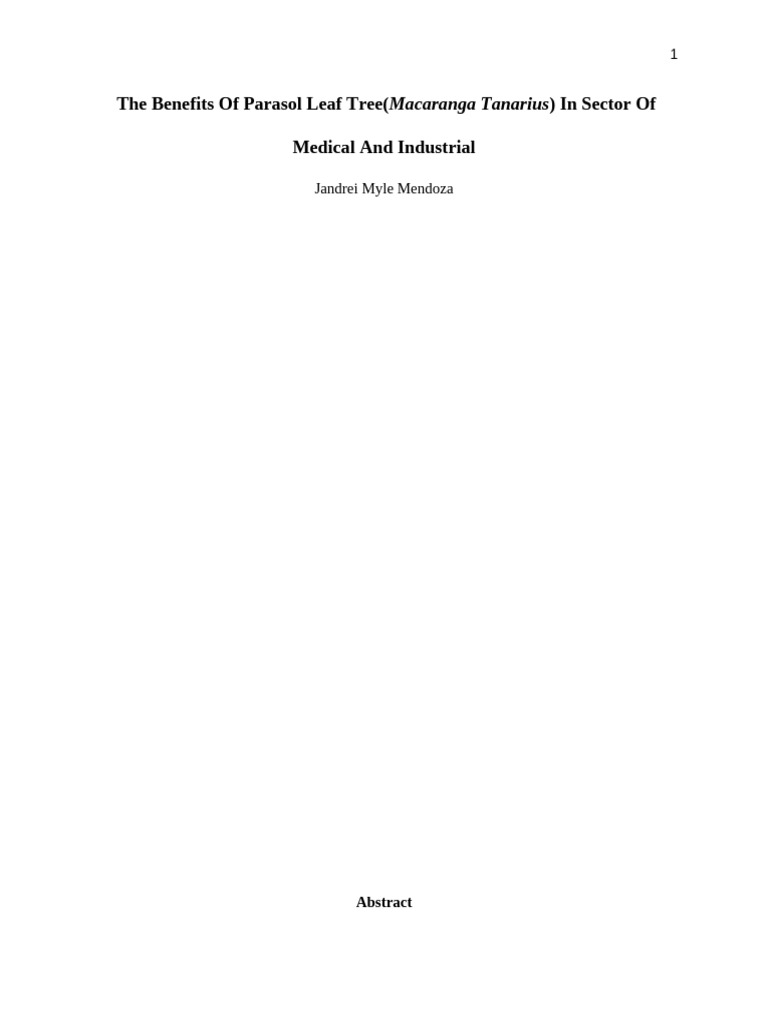 Research About Macaranga Tanarius | PDF | Sustainability | Experiment