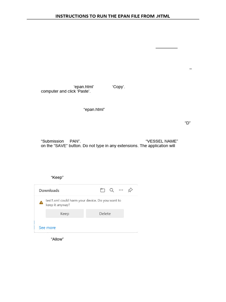 Instructions for ePAN File Usage | PDF | Computer File | Icon (Computing)