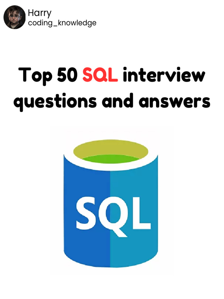 Top 50 SQL Interview Questions and Answers | PDF | Database Transaction | Database Index