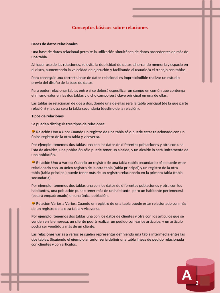Conceptos Basicos Sobre Relaciones | PDF