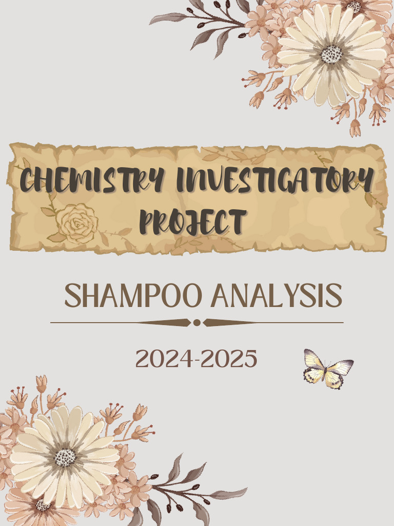 Chemistry Shampoo Analysis Project | PDF | Ammonium | Surfactant
