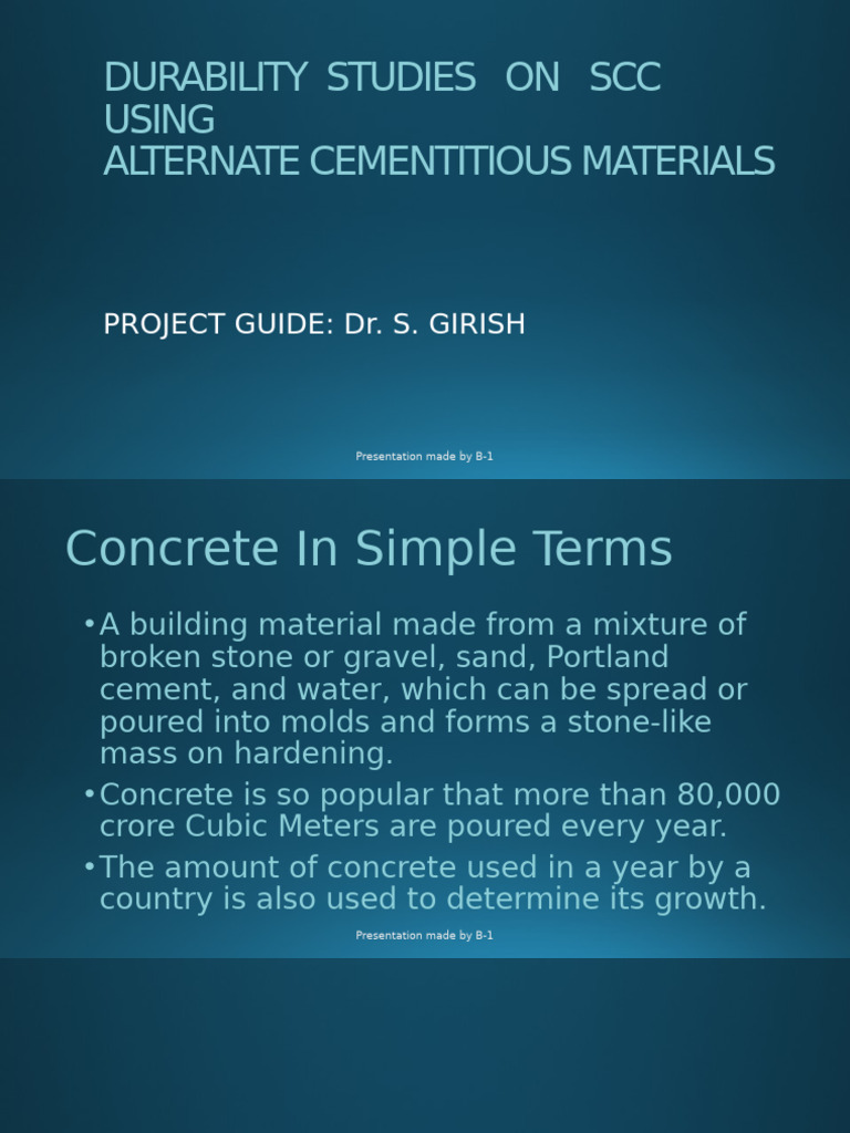 Durability of SCC with Alternative Materials | PDF | Concrete | Cement