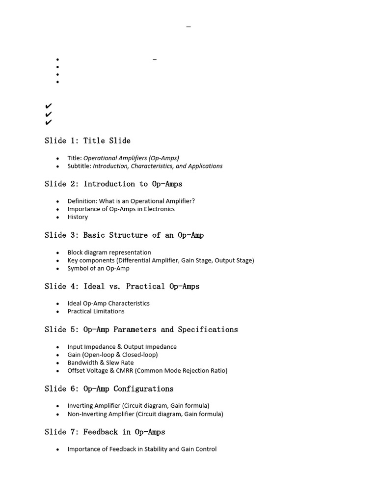 Op-Amps: Characteristics & Applications | PDF