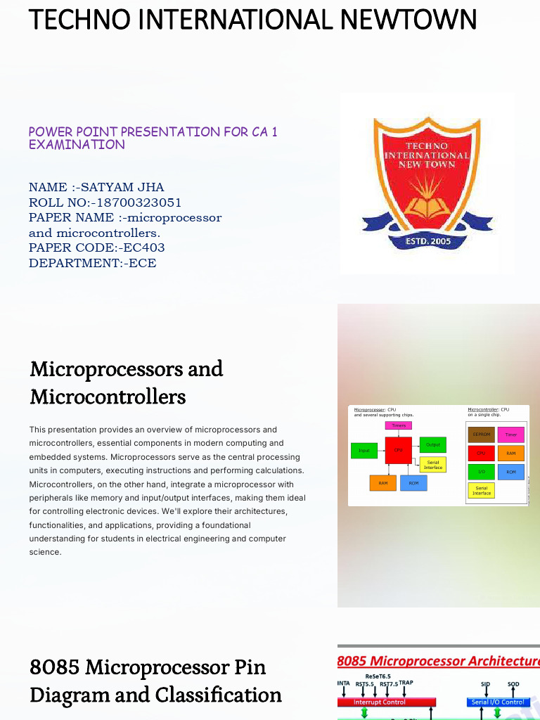 Microprocessors and Microcontrollers | PDF | Microcontroller | Microprocessor
