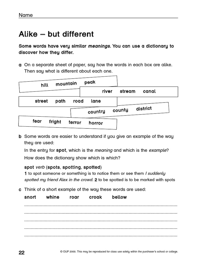 Understanding Similar Words and Usage | PDF