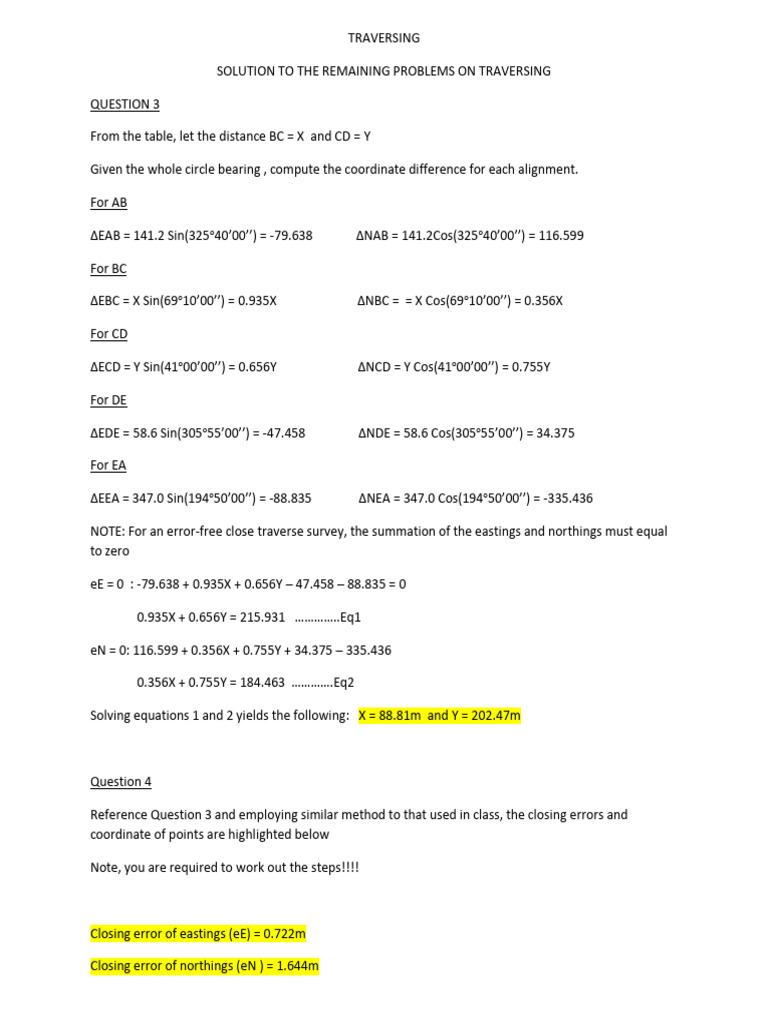 Traversing Solution | PDF