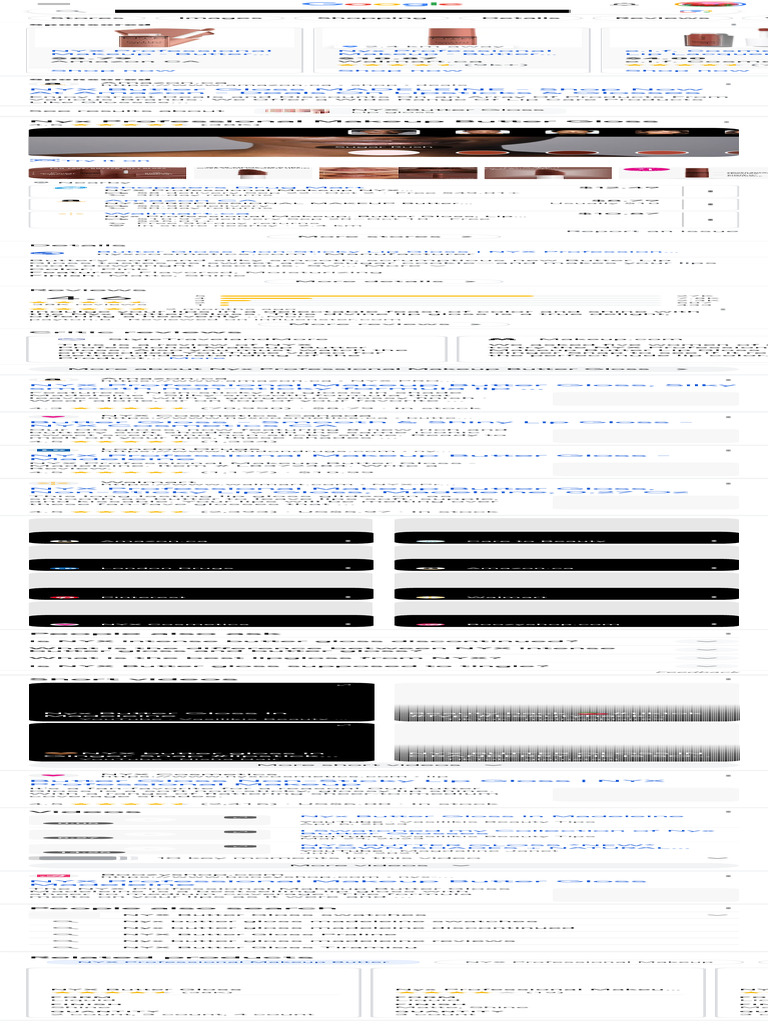 Nyx Butter Gloss Madeleine - Google Search | PDF