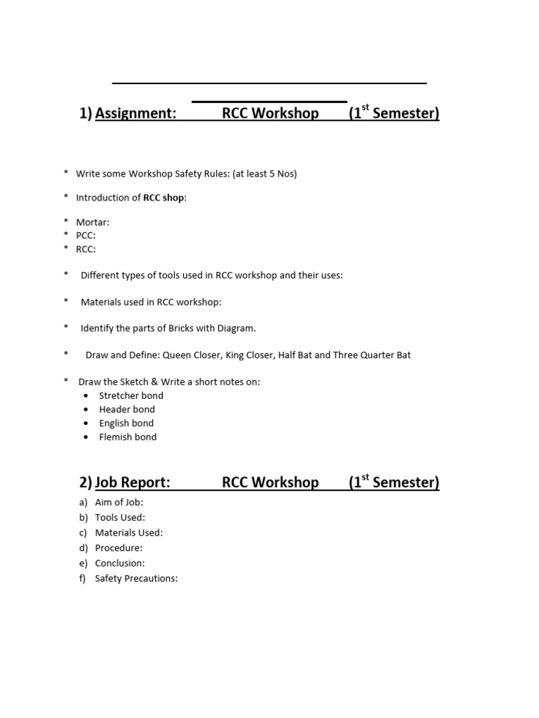 RCC Assignment | PDF
