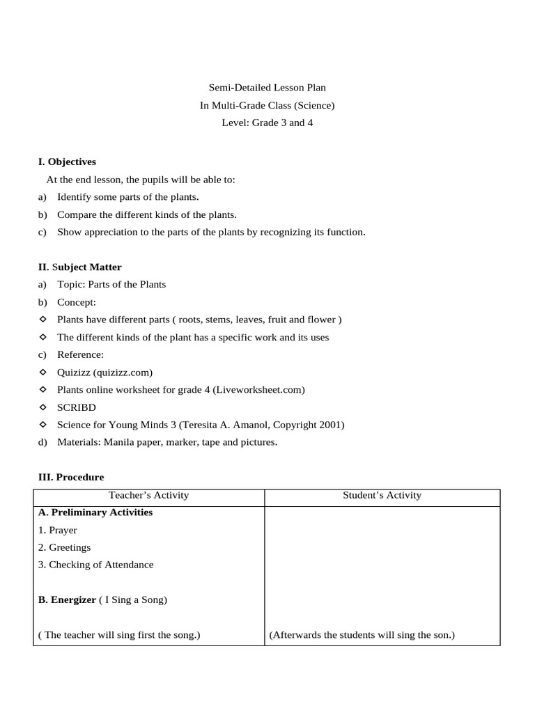 Elective Teaching in Multi-Grade Classses | PDF | Plants | Root