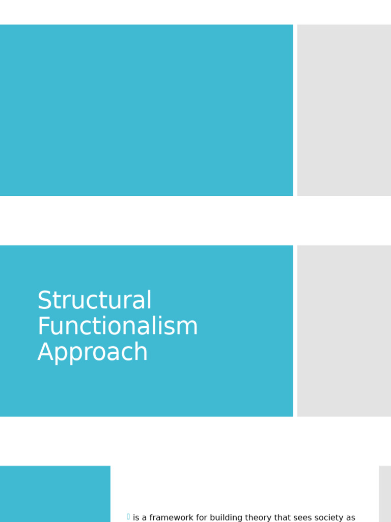 Structural Functionalism Approach Part1 (1) | PDF | Institution | Society