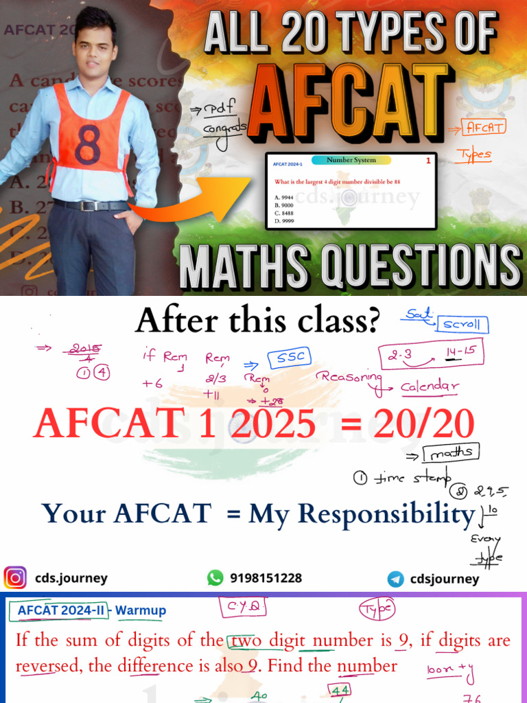 Every Type of Afcat Maths 2025 | PDF | Odds | Area