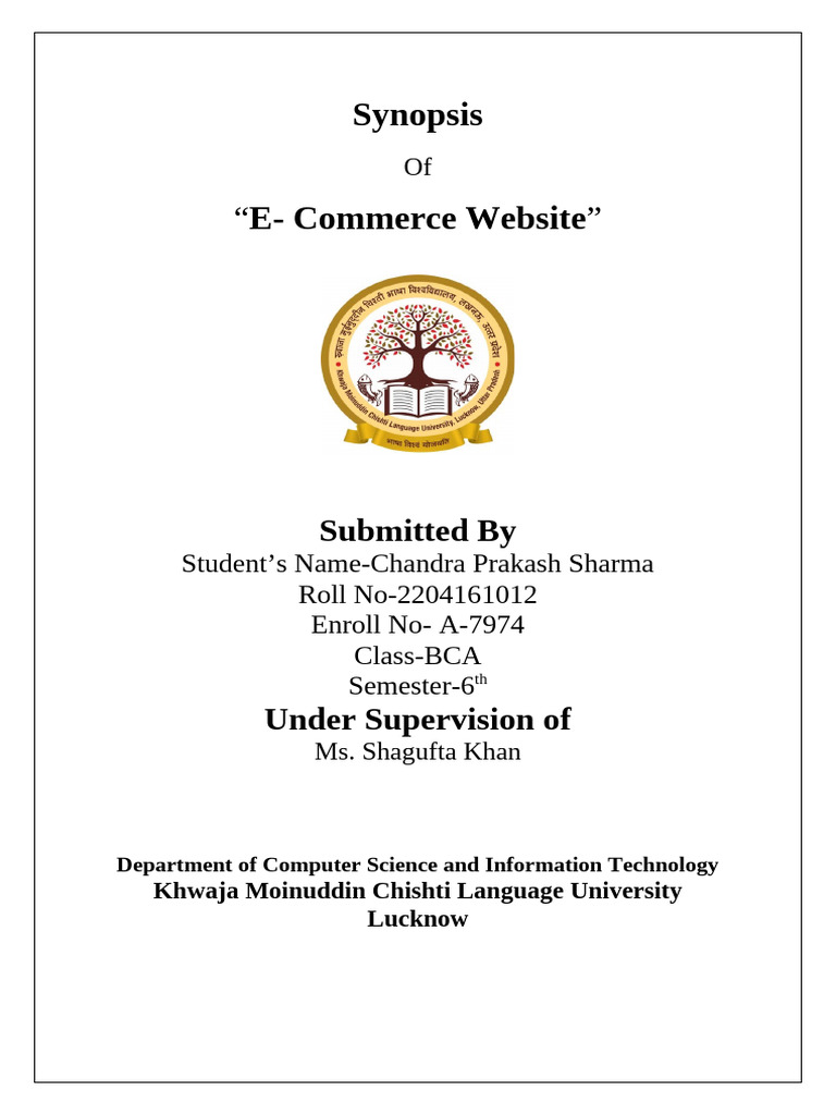 Major Project Synopsis | PDF | E Commerce | Point Of Sale