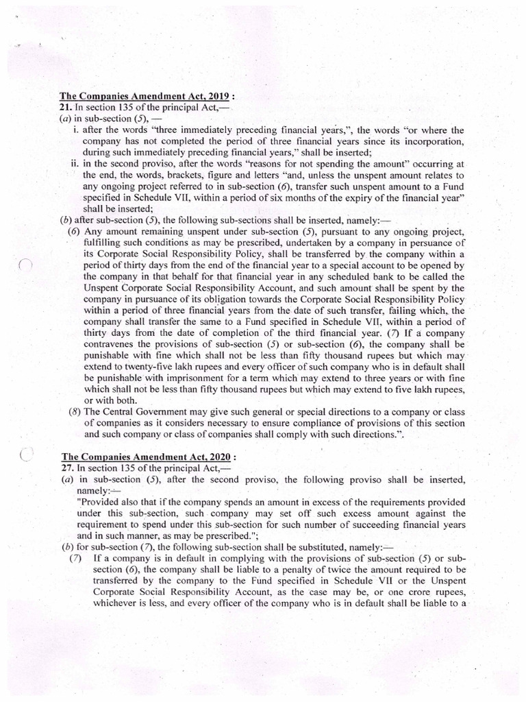 Amendments To Sec 135 | PDF