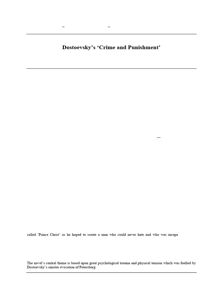 The Paradoxical Character | PDF | Crime And Punishment