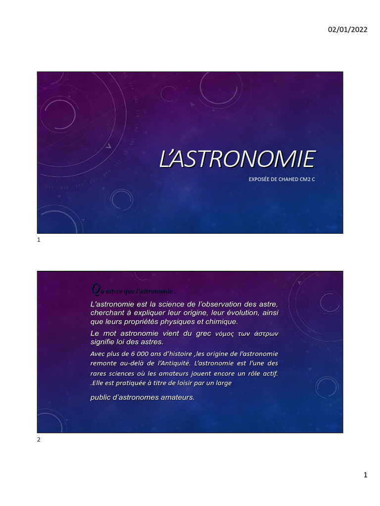 Histoire et Fondements de l'Astronomie | PDF | Astronomie | Nébuleuse