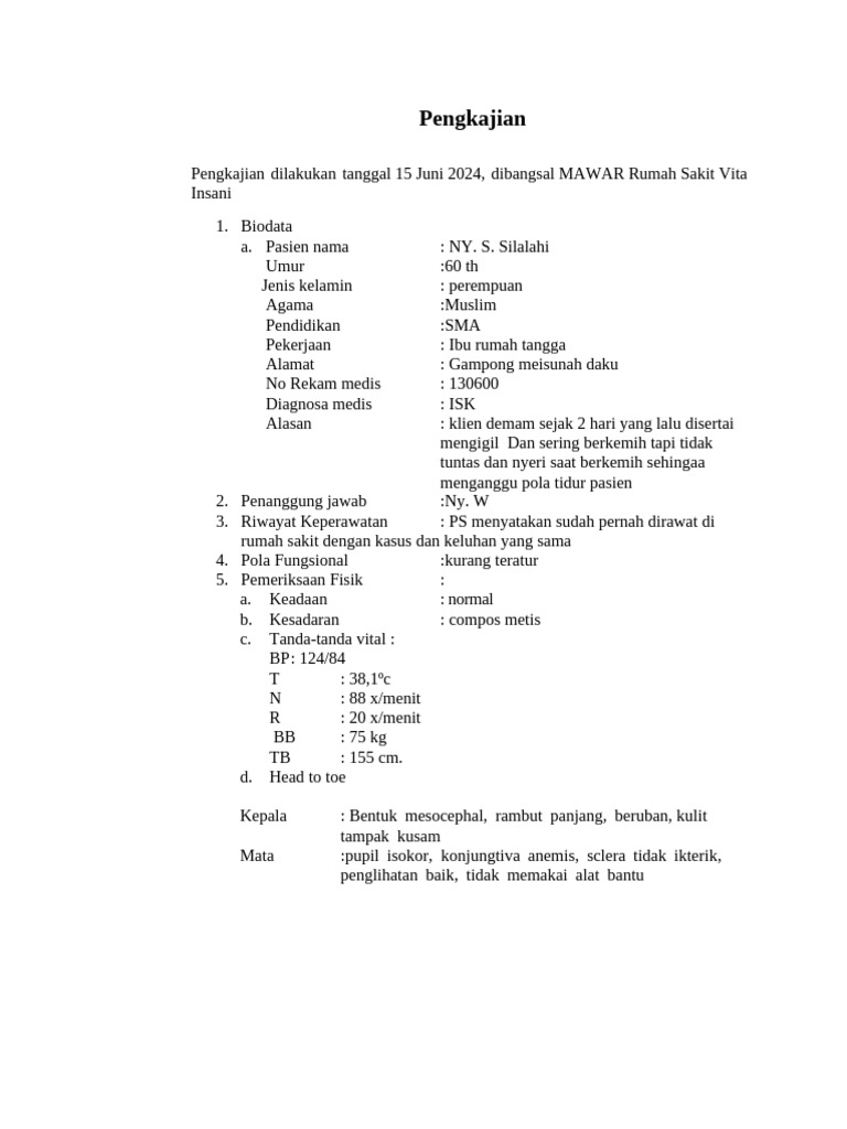 Pengkajian Isk | PDF