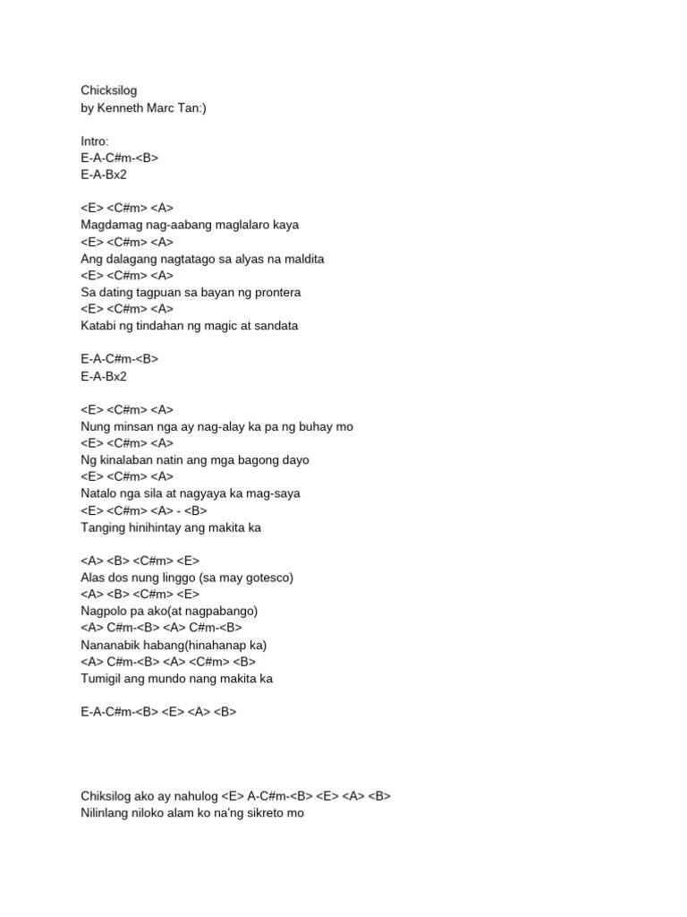 Chicksilog | PDF
