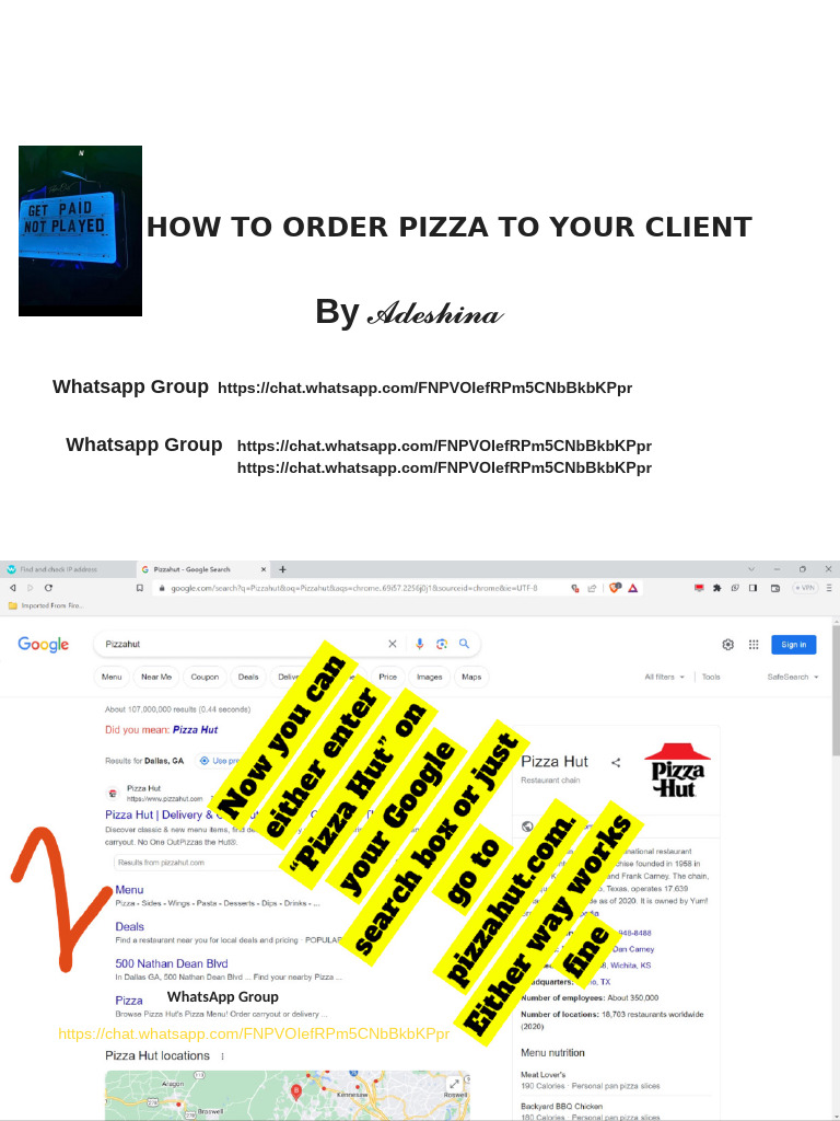Pizza Order Tutorial by Adeshina Free Updates (1) | PDF