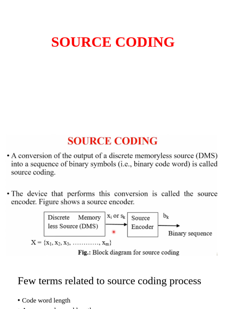 Source Coding | PDF