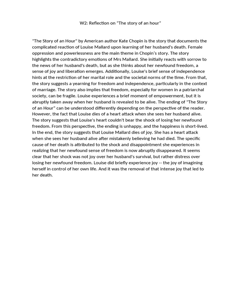 Louise Mallard's Joy and Tragedy | PDF
