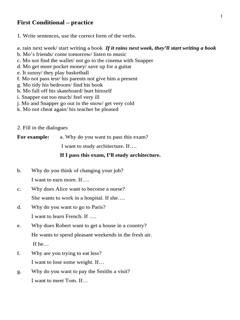 First Conditional | PDF