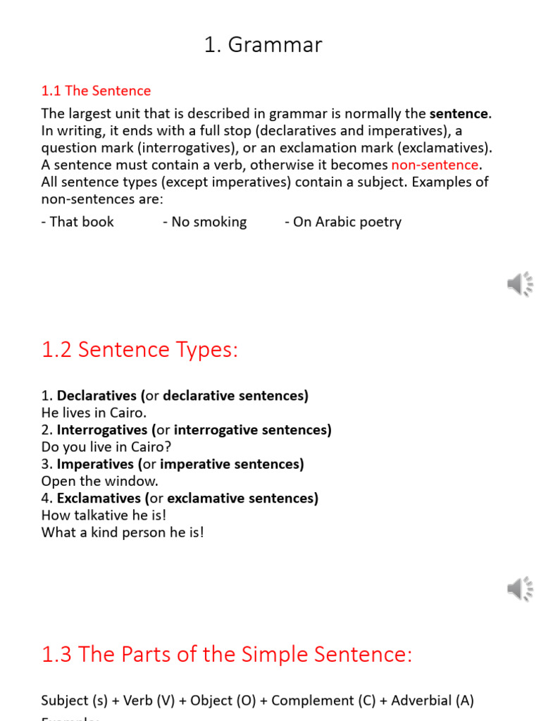 1 Second Year E - Grammar - Edu | PDF | Subject (Grammar) | Object ...