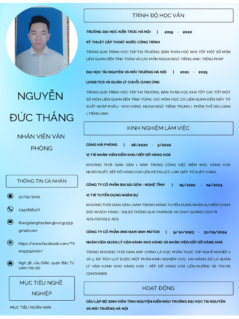 Nguyen-Duc-Thang-Nhân Viên Văn Phòng | PDF