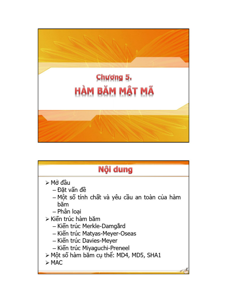 MH&UD - Chuong 5 - Ham Bam Mat Ma | PDF