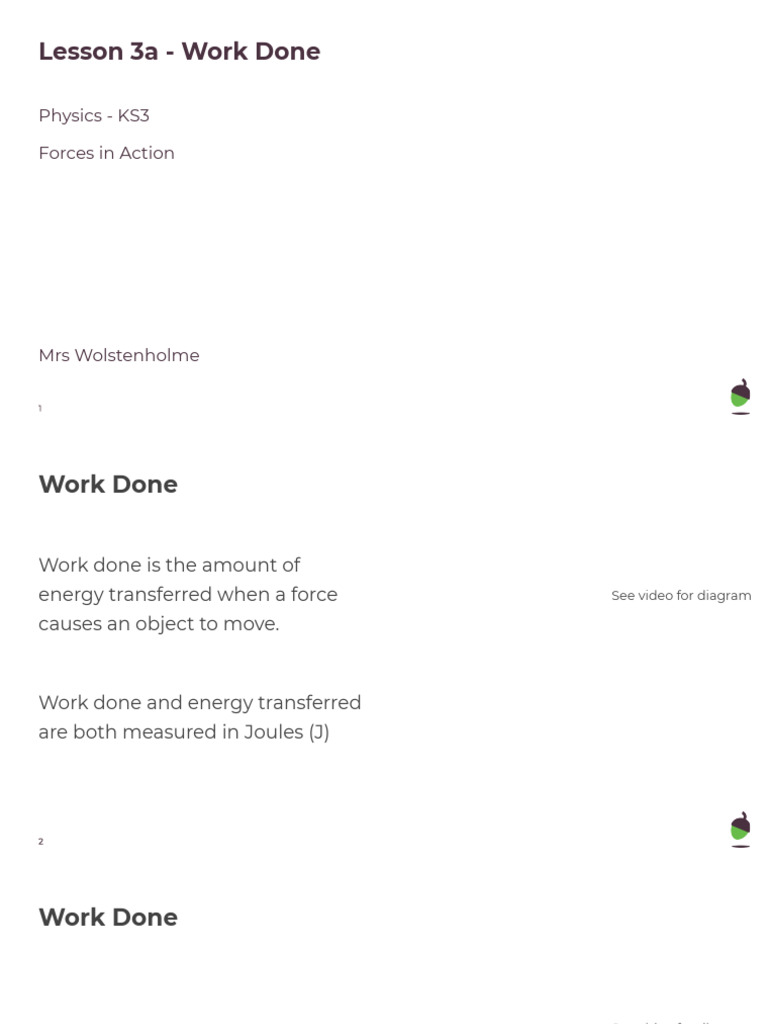 Understanding Work Done in Physics | PDF | Force | Mechanical Engineering