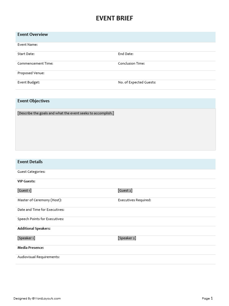 Event Brief Template-04-867960j4e | PDF