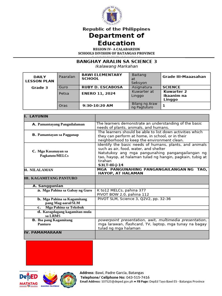 Edited Dlp Science 3 (1) | PDF