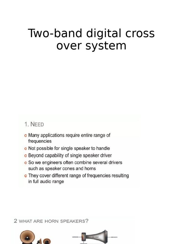 Two-Band Digital Cross Over System | PDF