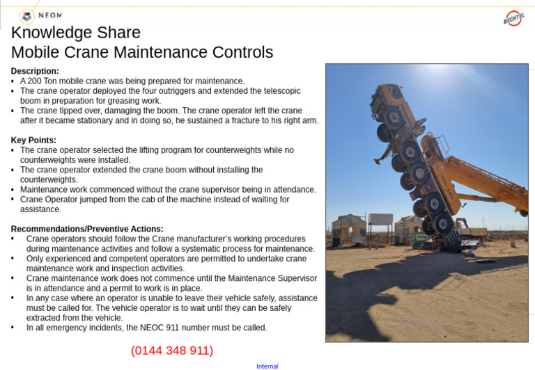 Knowledge Share - Mobile Crane Maintenance Controls | PDF