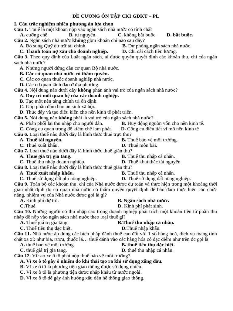 Đề cương ck1-L10 | PDF