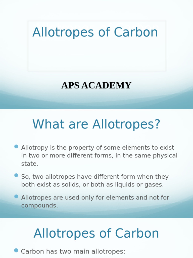 Allotropes of Carbon 2 | PDF