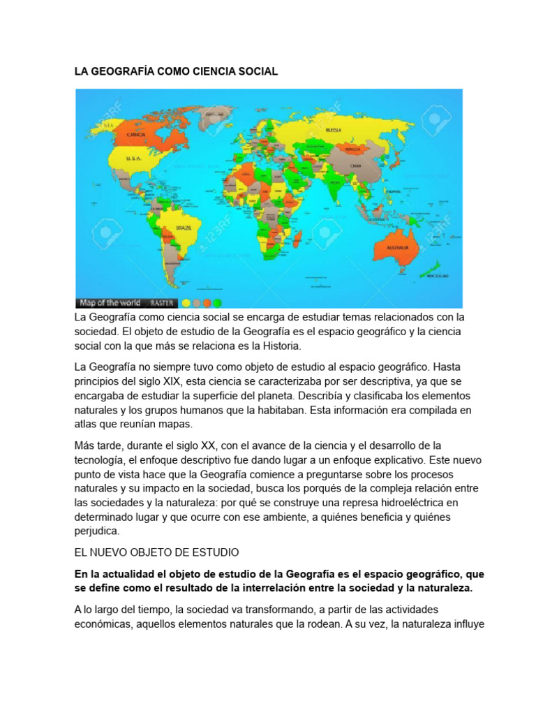La Geograf-A Como Ciencia Social | PDF | Geografía | Sociedad