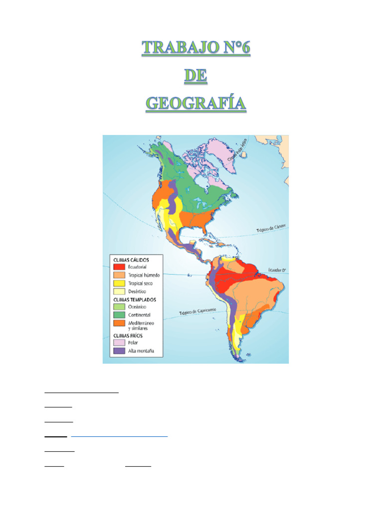 Trabajo n6 de Geografia para 2do 4ta | PDF
