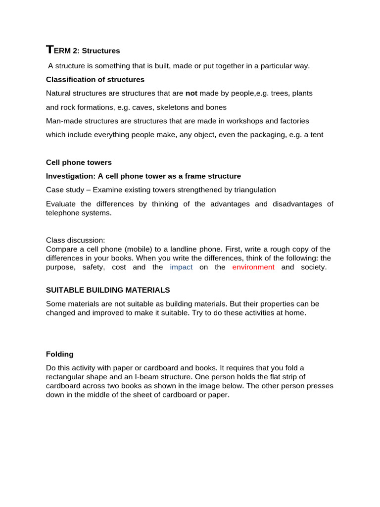 Grade 7 Cell Phone Tower Project Guide | PDF | Paper | Telephone