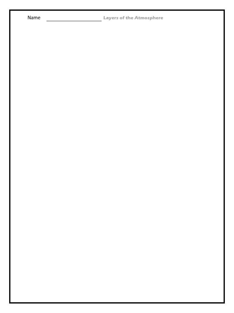Exosphere Worksheet | PDF