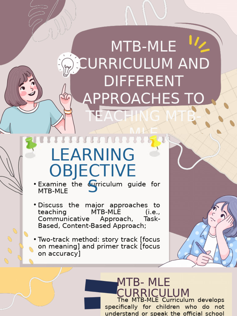 MTB-MLE Curriculum and Teaching Approaches | PDF | Curriculum | Applied ...
