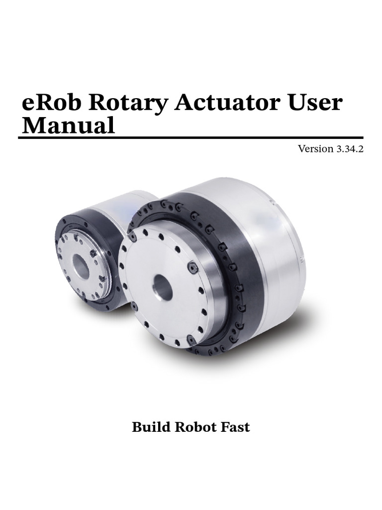Erob Rotary Actuator User Manual V3.34.2 | PDF | Actuator | Electric Motor