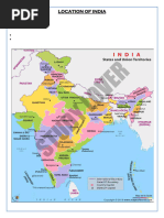 India Outline Map with States & UTs | PDF