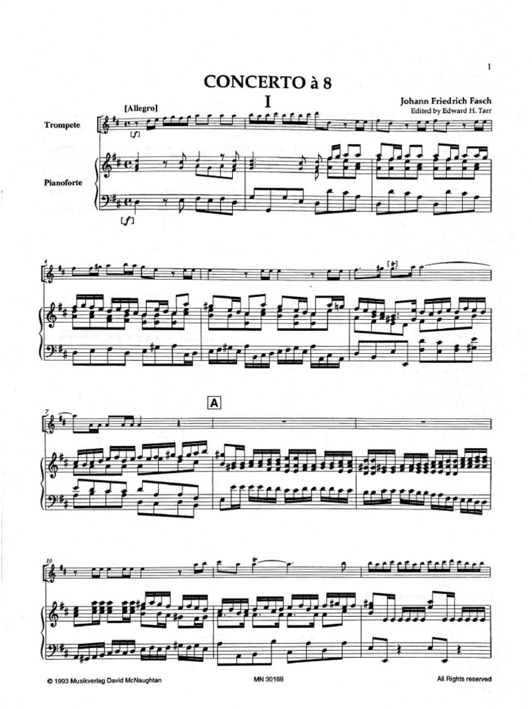 Fasch Concerto À 8 Accomp | PDF