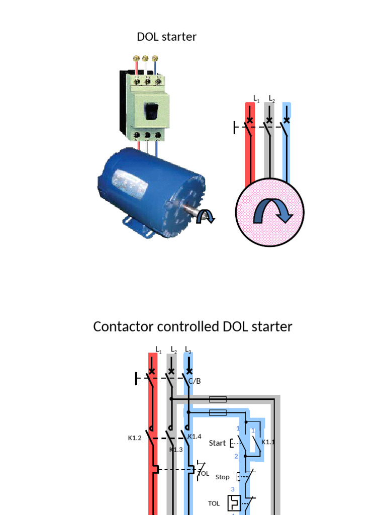 DOL Starter Connection Diagrams | PDF