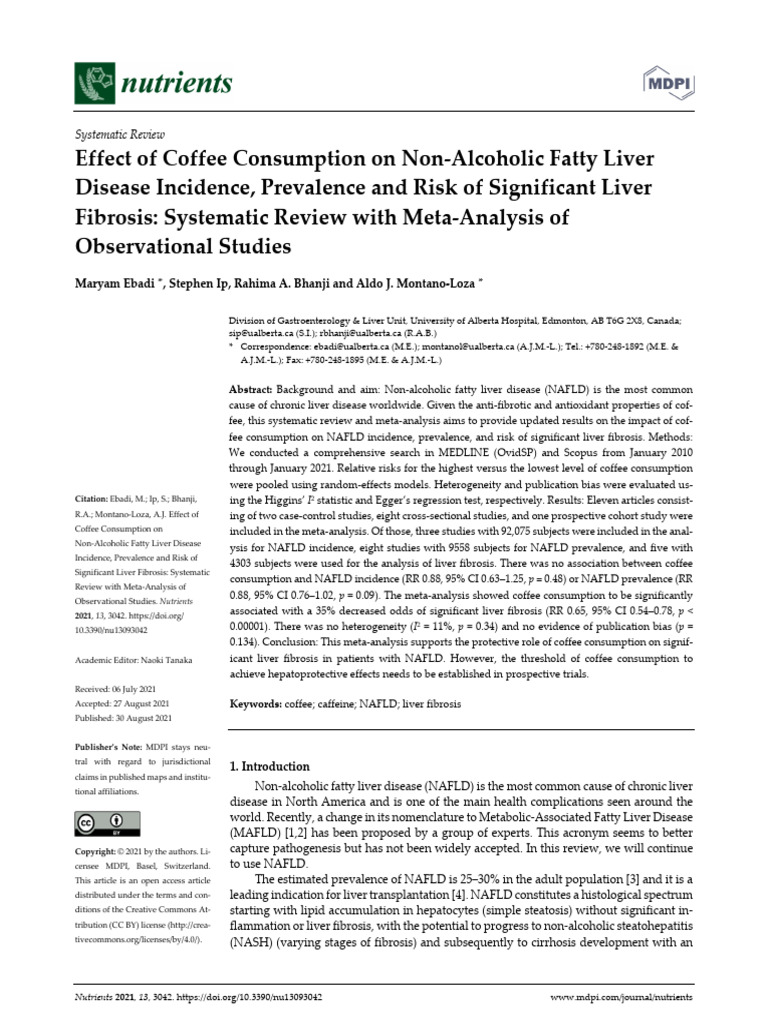 Efecto Del Café en Higado Graso | PDF | Clinical Medicine | Diseases And Disorders