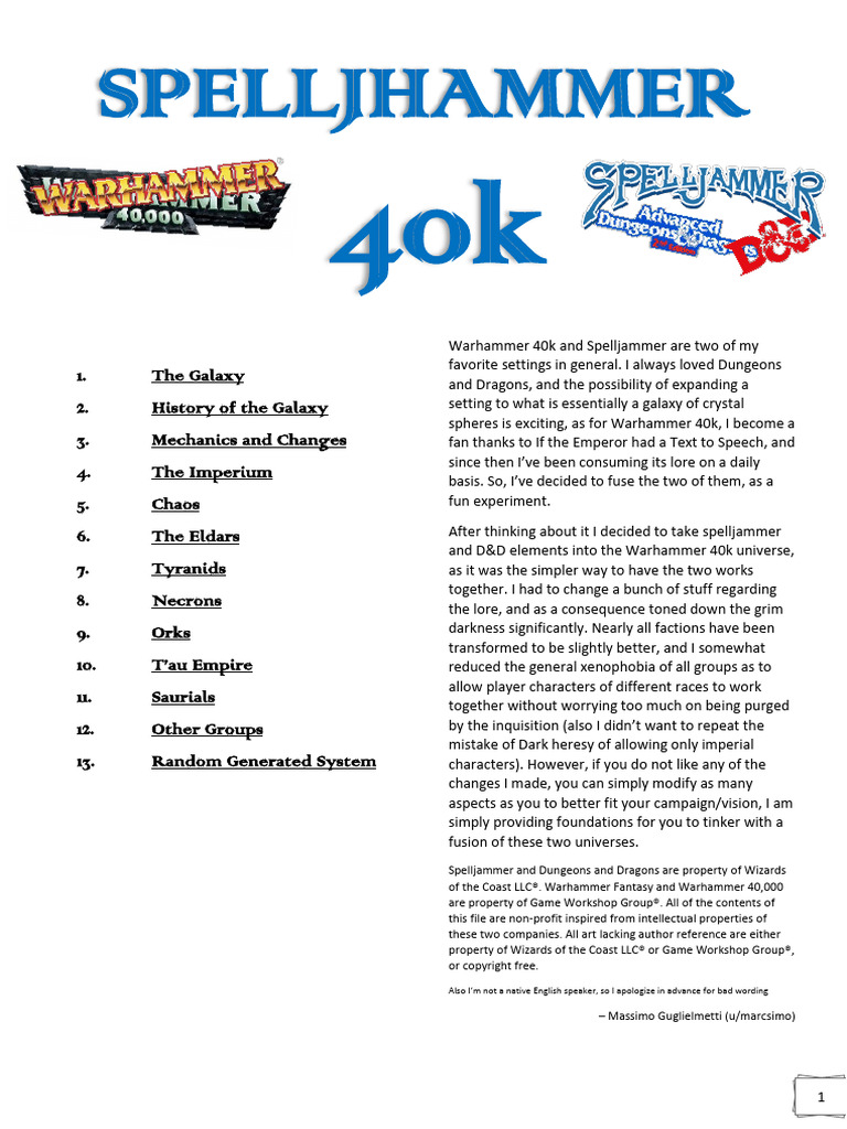 Spelljhammer 40k | PDF